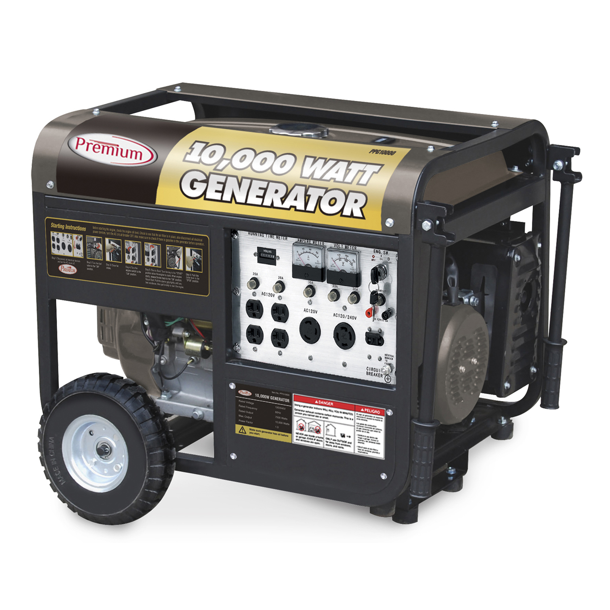 Premium Appliances - 10,000W Portable Power Generator